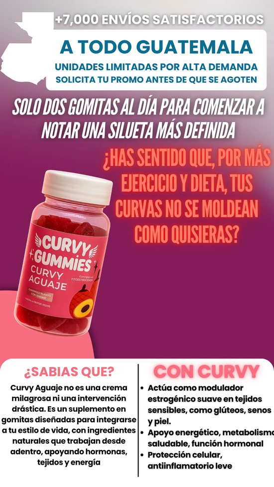 Curvy Gummies – Curvy Aguaje (60 gomitas) | Realce natural de curvas ...